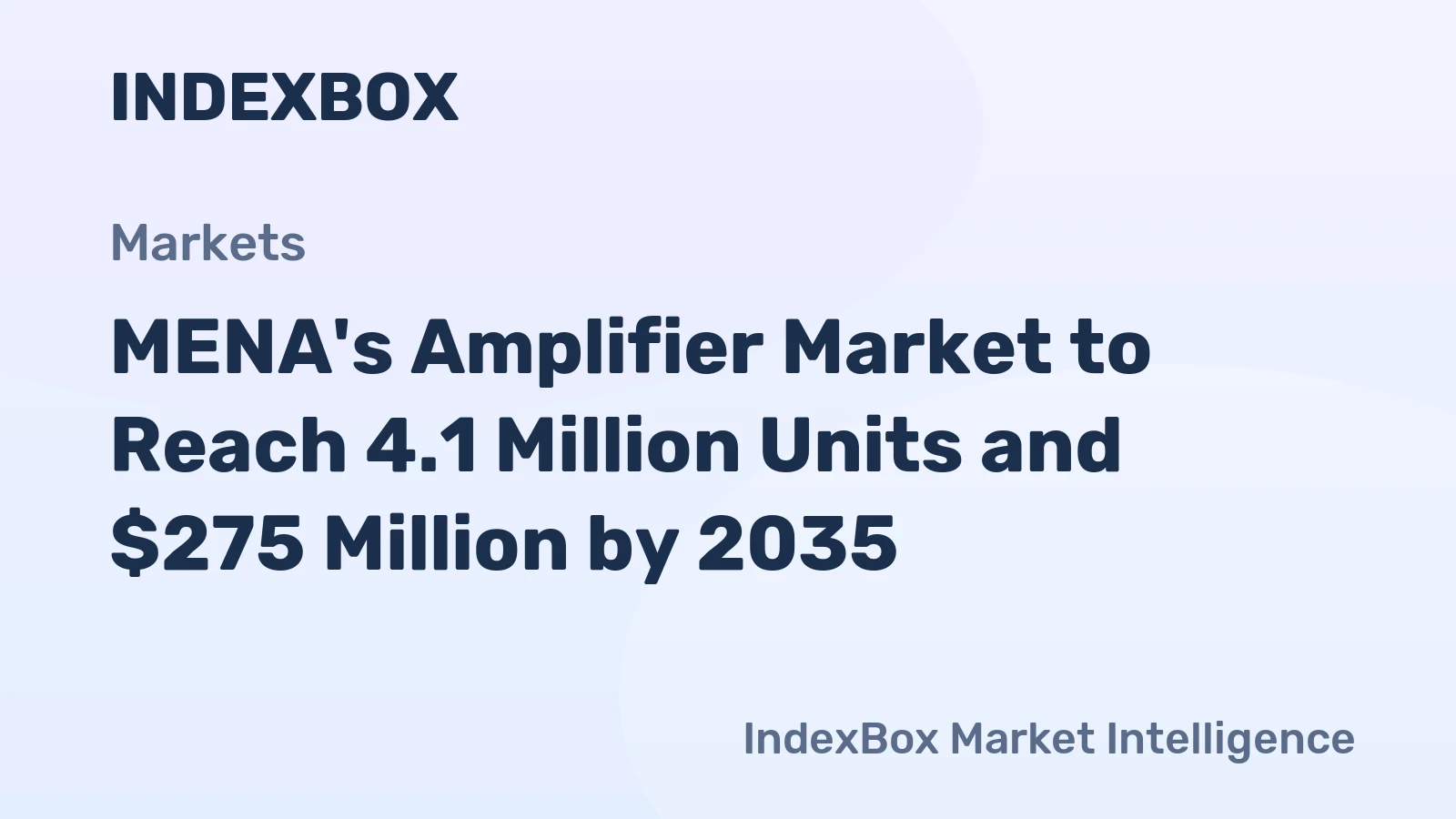 MENA's Amplifier Market to Reach 4.1 Million Units and $275 Million by 2035