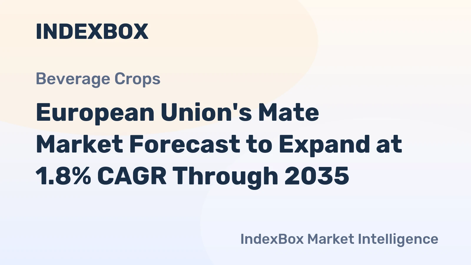 European Union's Mate Market Forecast to Expand at 1.8% CAGR Through 2035