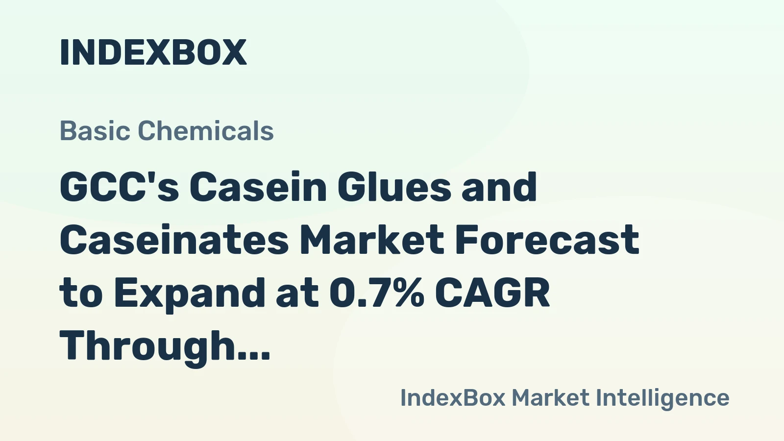 GCC's Casein Glues and Caseinates Market Forecast to Expand at 0.7% CAGR Through 2035