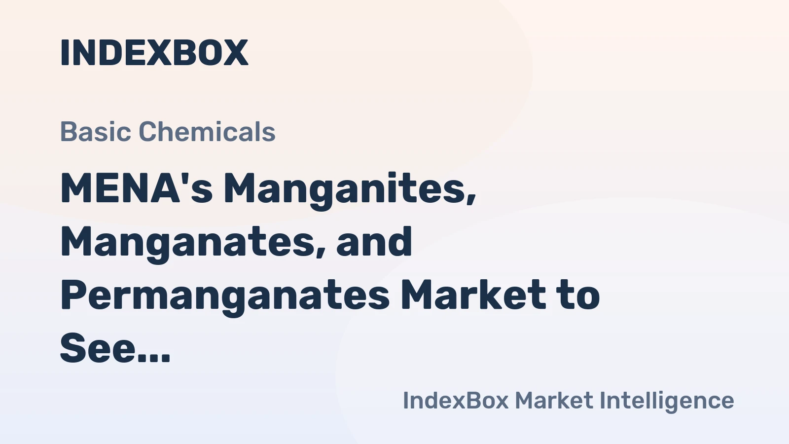 MENA's Manganites, Manganates, and Permanganates Market to See Steady Growth with +0.5% CAGR Through 2035