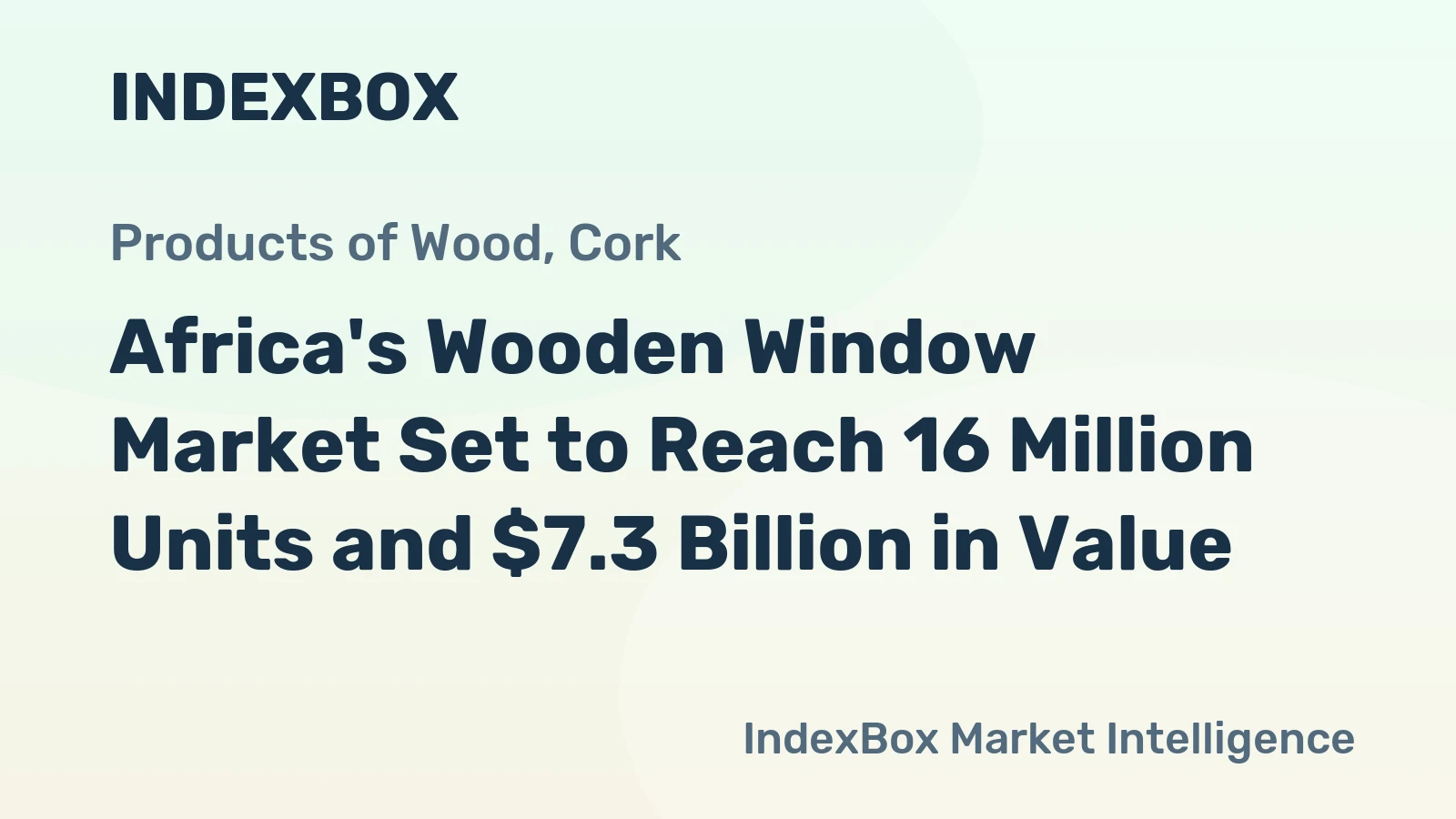 Africa's Wooden Window Market Set to Reach 16 Million Units and $7.3 Billion in Value