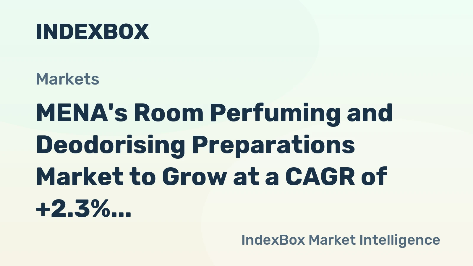 MENA's Room Perfuming and Deodorising Preparations Market to Grow at a CAGR of +2.3% to Reach $2.2B by 2035