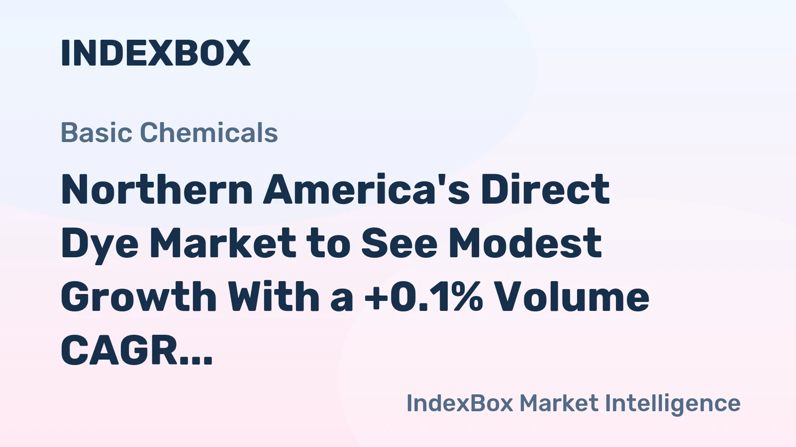 Northern America's Direct Dye Market to See Modest Growth With a +0.1% Volume CAGR