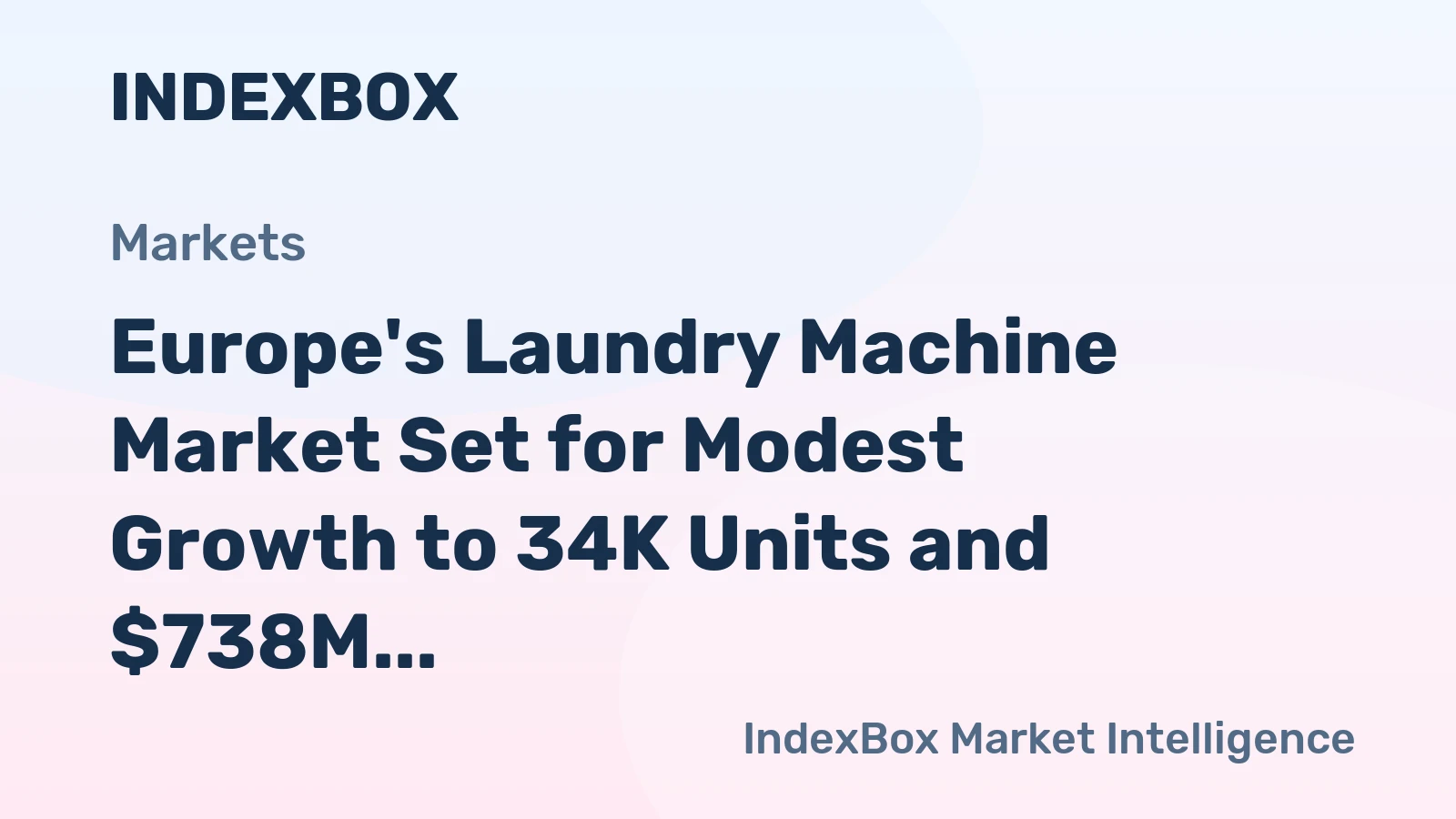 Europe's Laundry Machine Market Set for Modest Growth to 34K Units and $738M