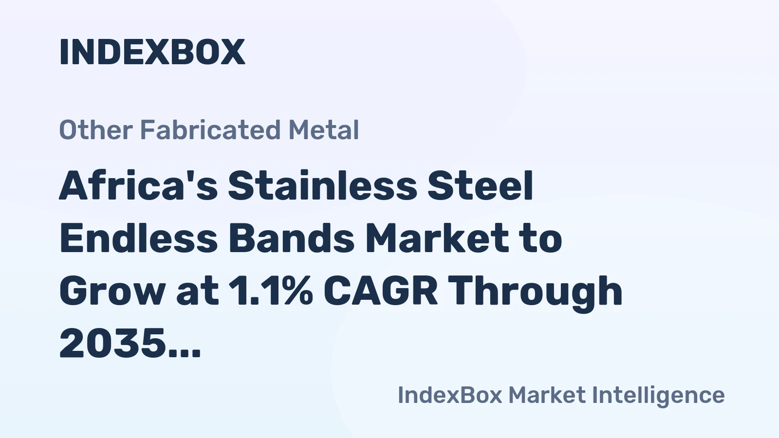 Africa's Stainless Steel Endless Bands Market to Grow at 1.1% CAGR Through 2035