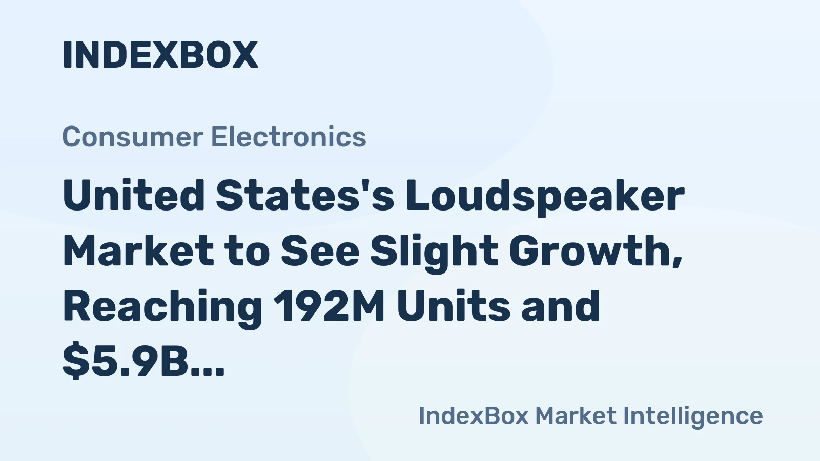 United States's Loudspeaker Market to See Slight Growth, Reaching 192M Units and $5.9B in Value by 2035