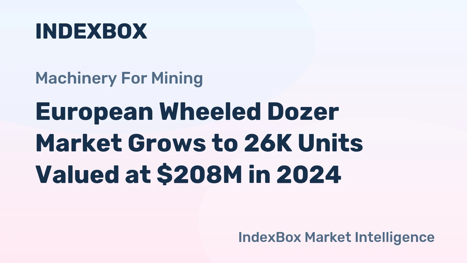 European Wheeled Dozer Market Grows to 26K Units Valued at $208M in 2024