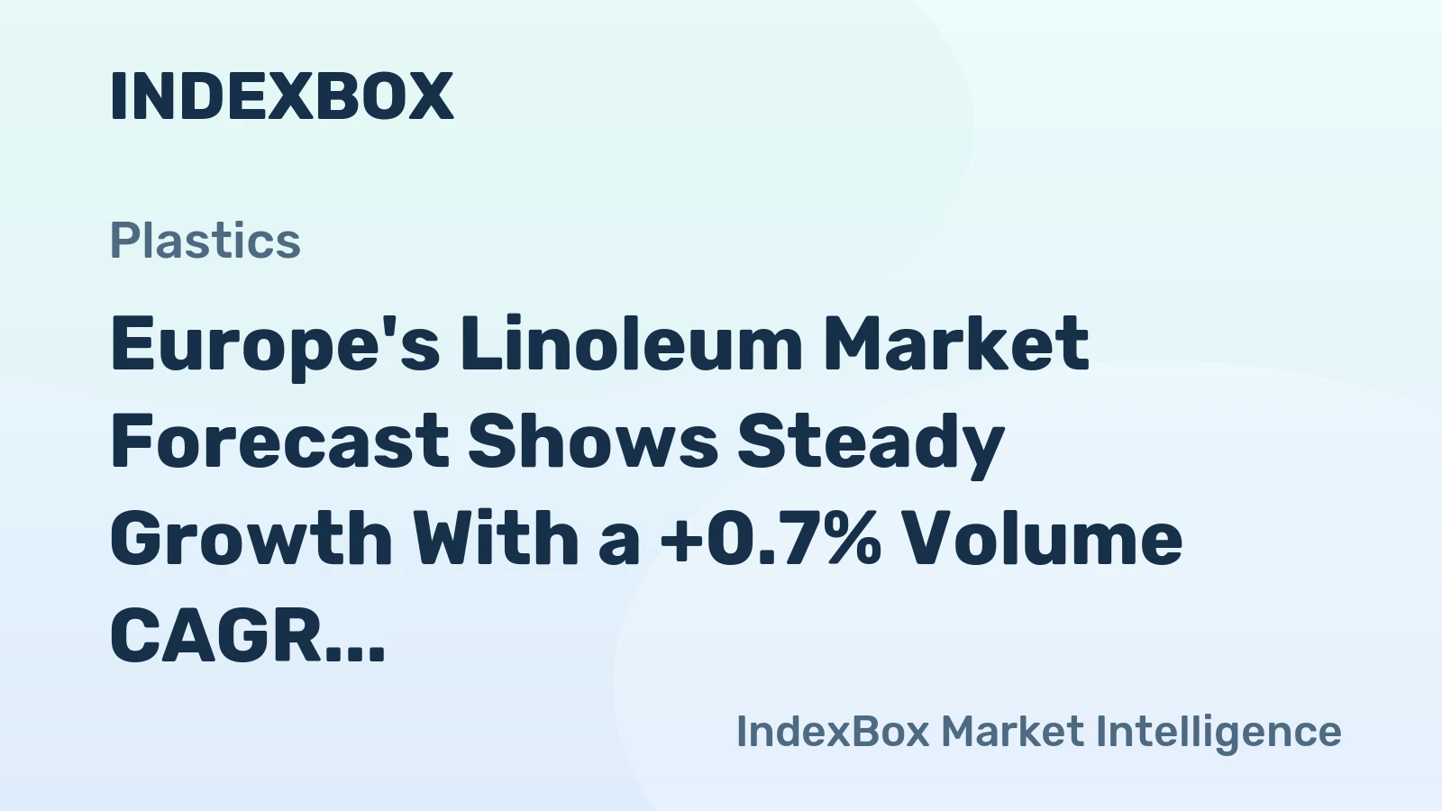 Europe's Linoleum Market Forecast Shows Steady Growth With a +0.7% Volume CAGR