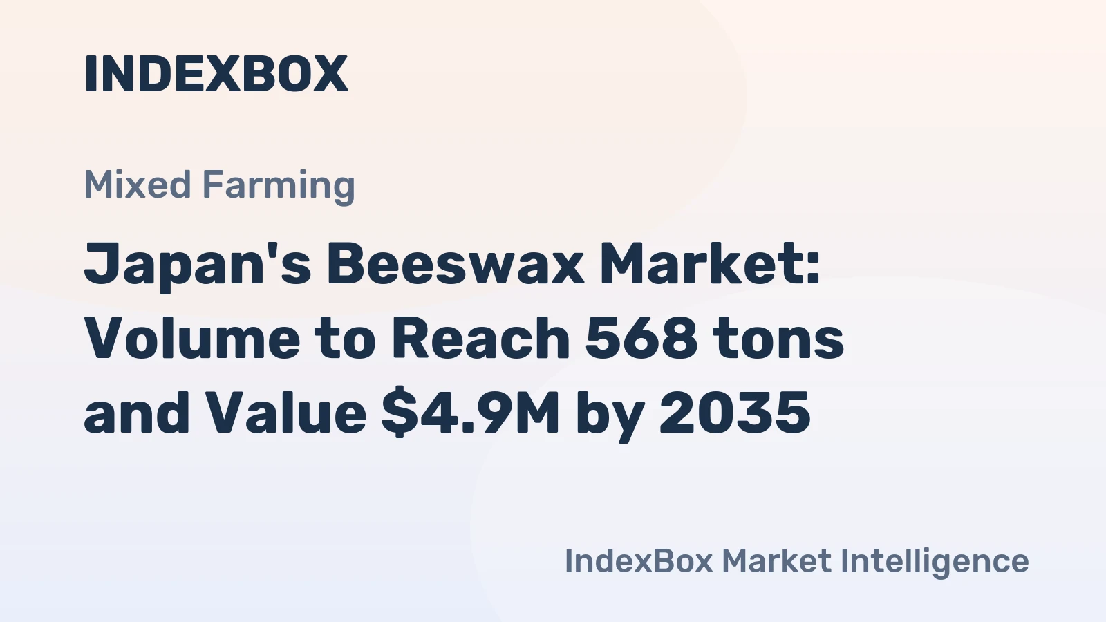 Japan's Beeswax Market: Volume to Reach 568 tons and Value $4.9M by 2035