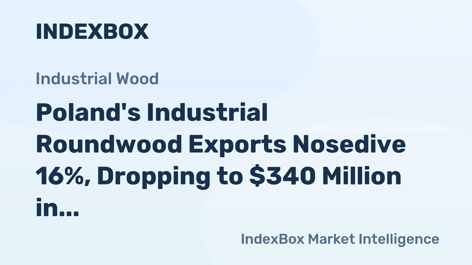 Poland's Industrial Roundwood Exports Nosedive 16%, Dropping to $340 Million in 2023