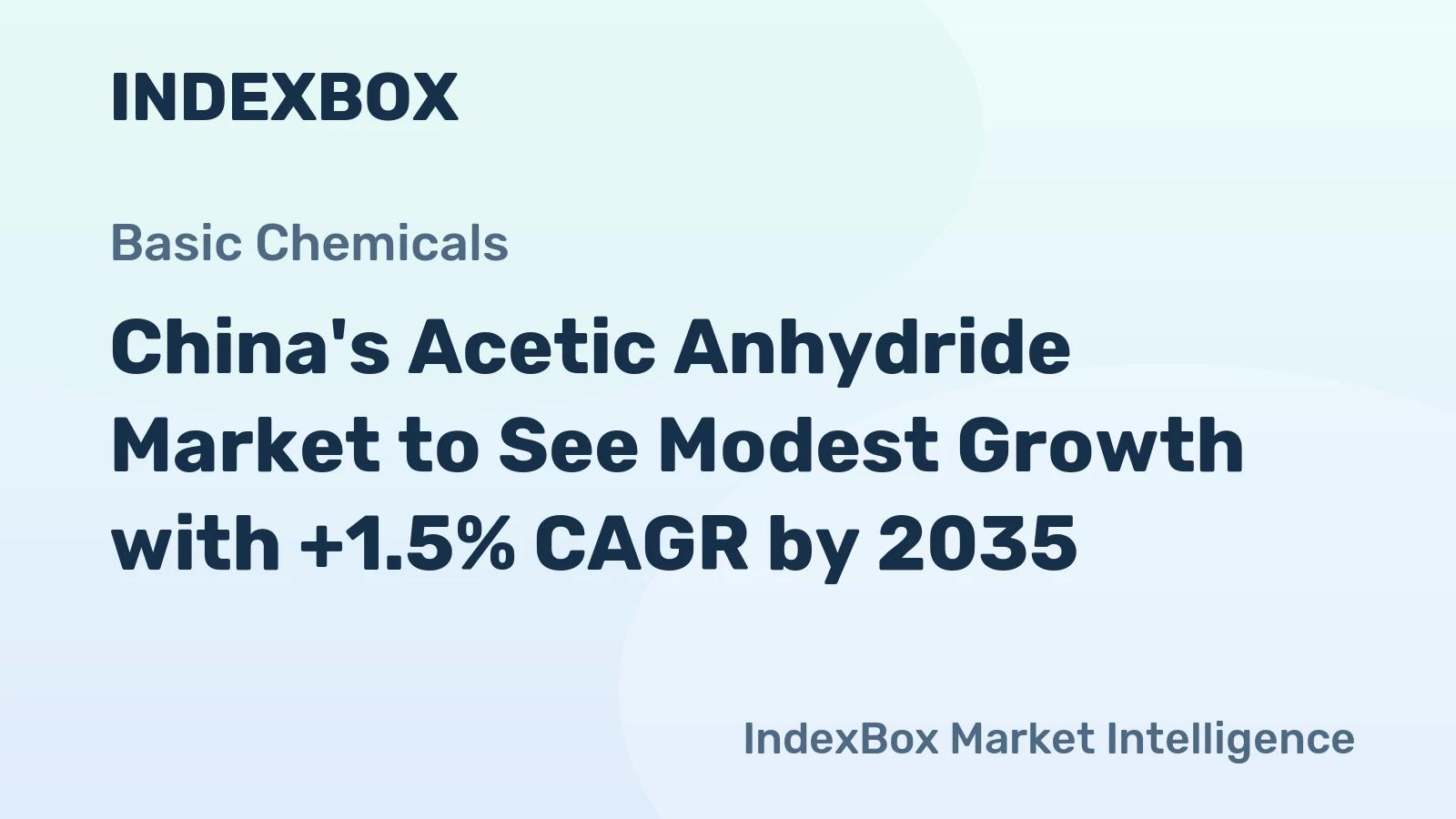 China's Acetic Anhydride Market to See Modest Growth with +1.5% CAGR by 2035