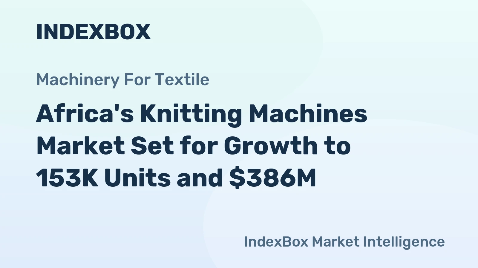 Africa's Knitting Machines Market Set for Growth to 153K Units and $386M