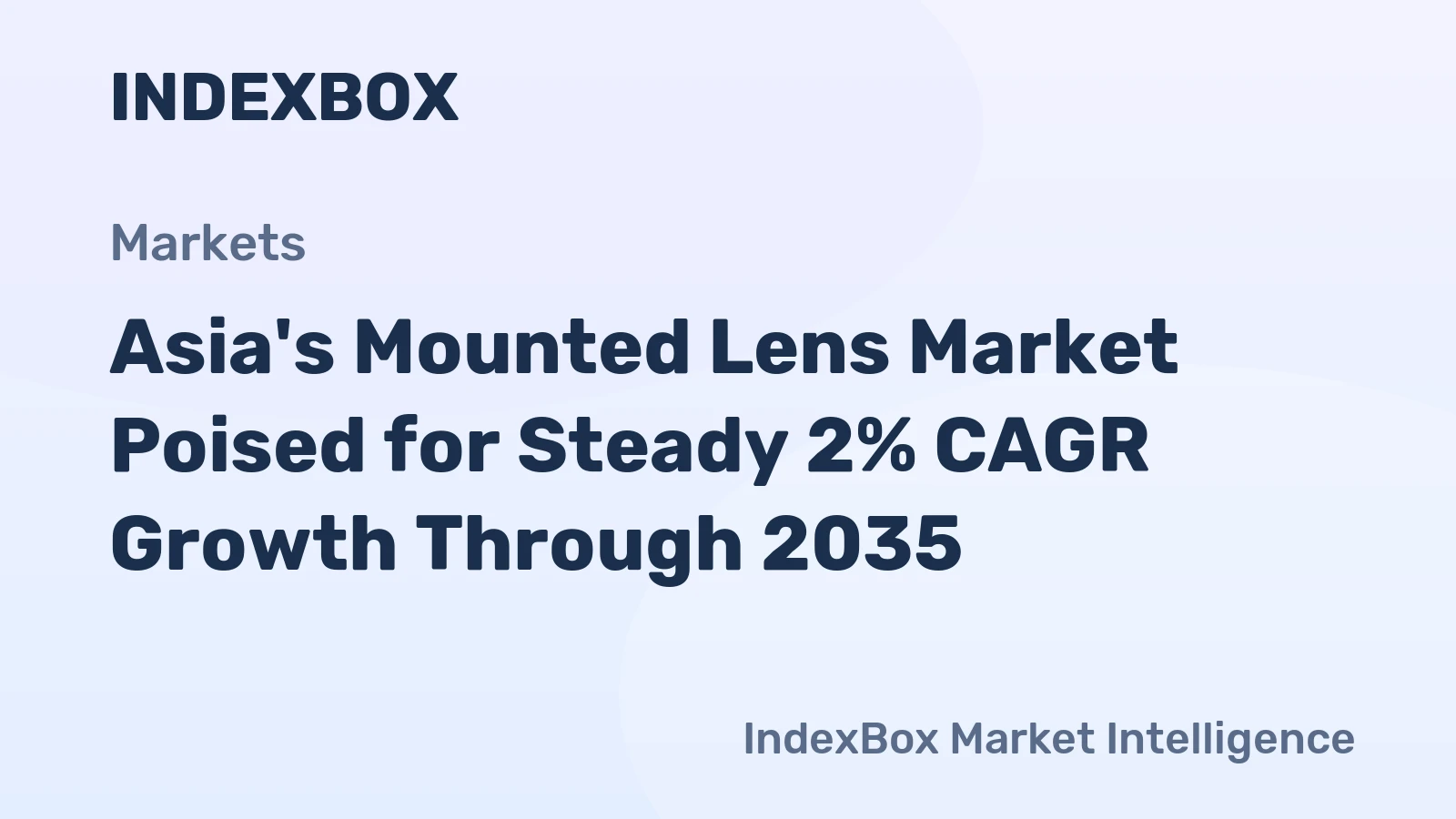 Asia's Mounted Lens Market Poised for Steady 2% CAGR Growth Through 2035