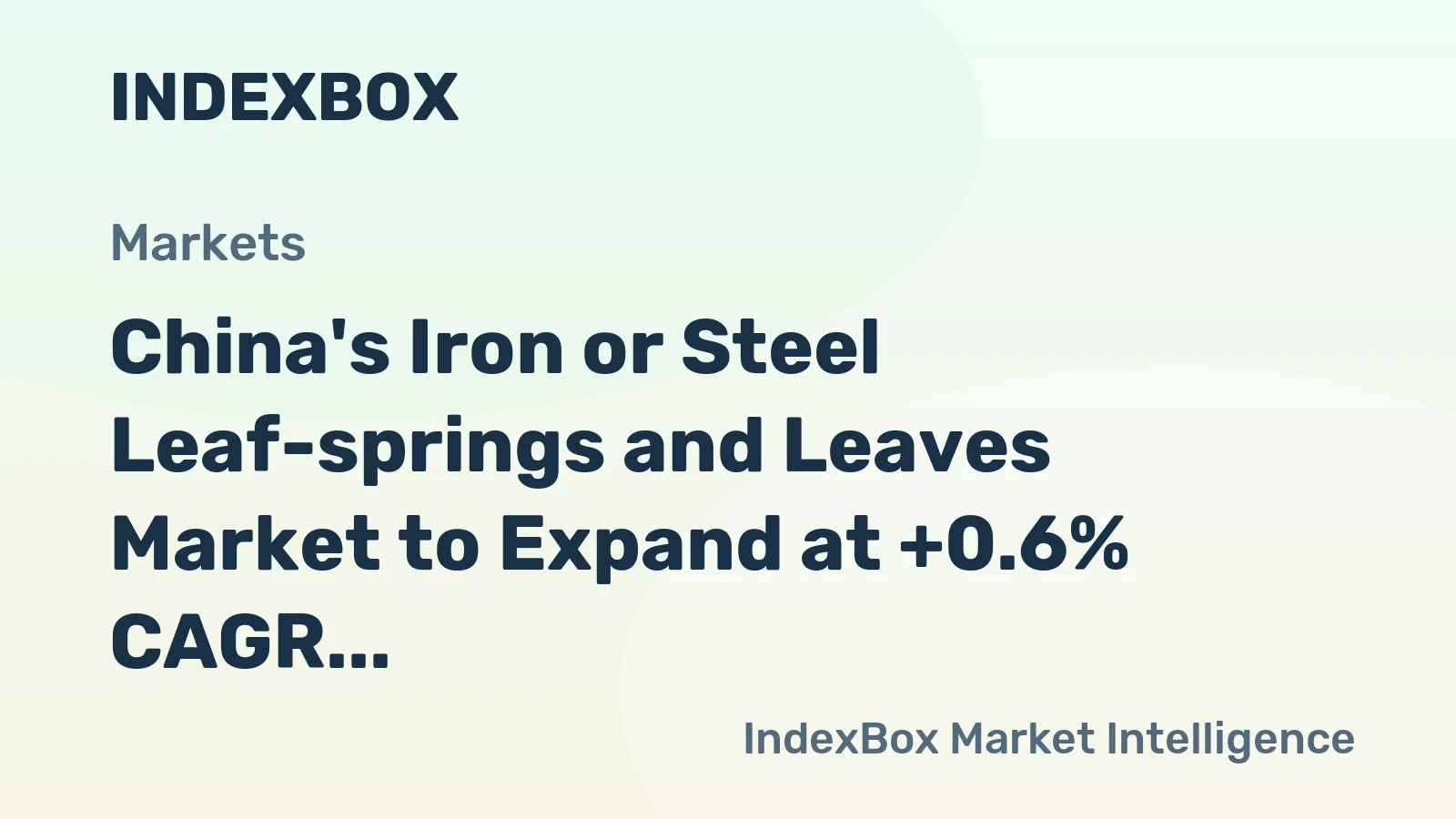 China's Iron or Steel Leaf-springs and Leaves Market to Expand at +0.6% CAGR, Reaching 580K Tons by 2035