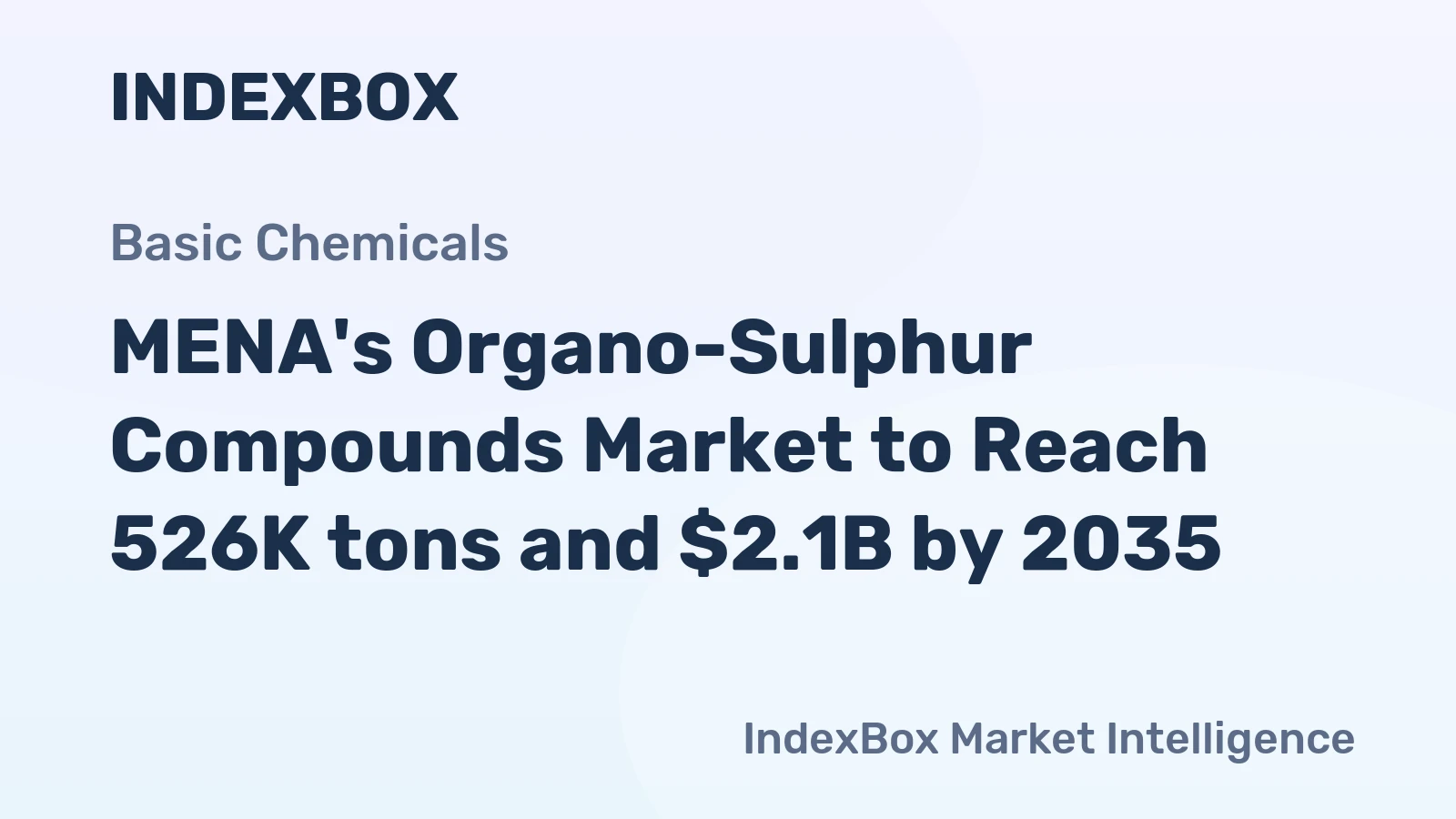 MENA's Organo-Sulphur Compounds Market to Reach 526K tons and $2.1B by 2035