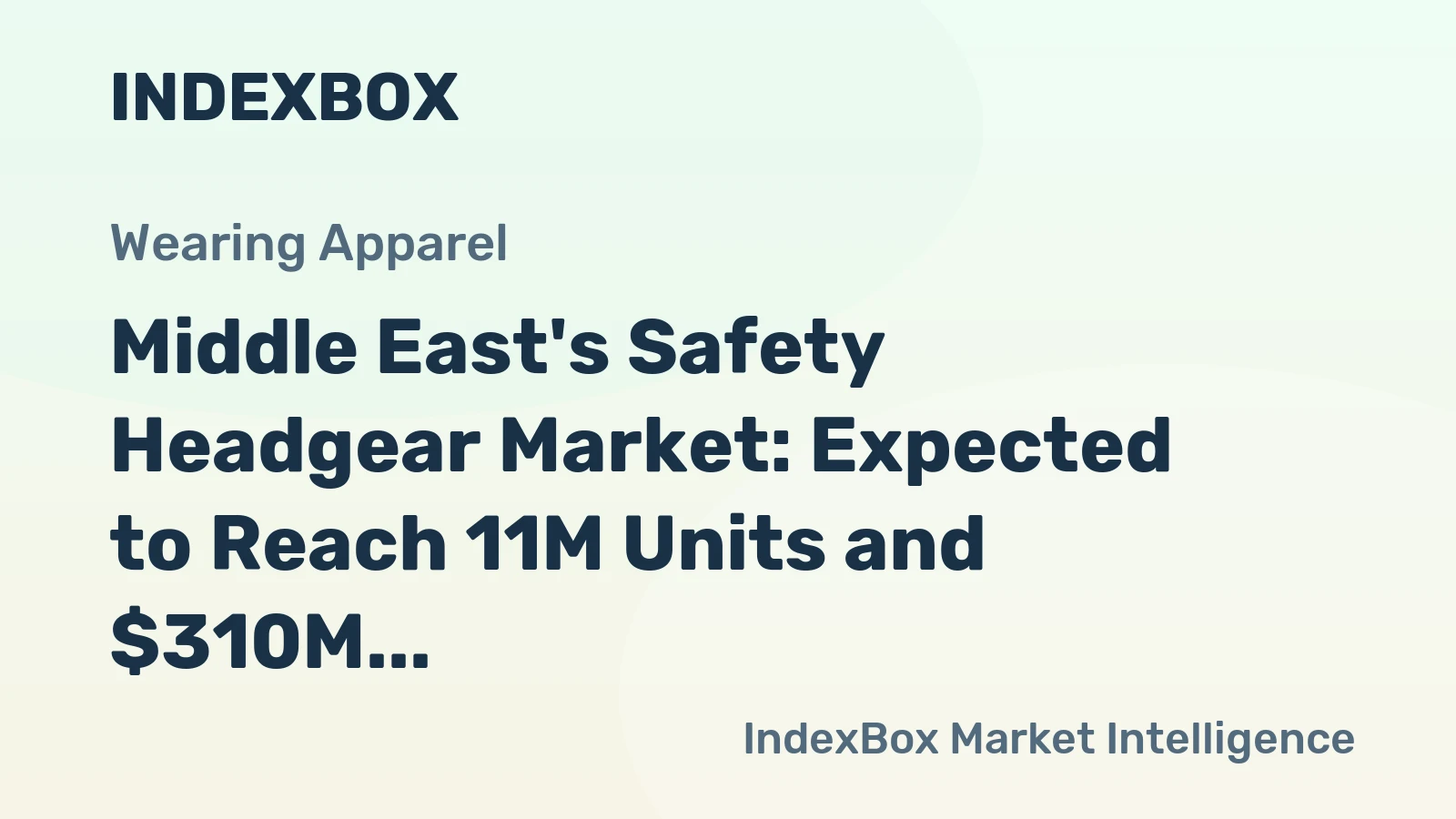 Middle East's Safety Headgear Market: Expected to Reach 11M Units and $310M by 2035