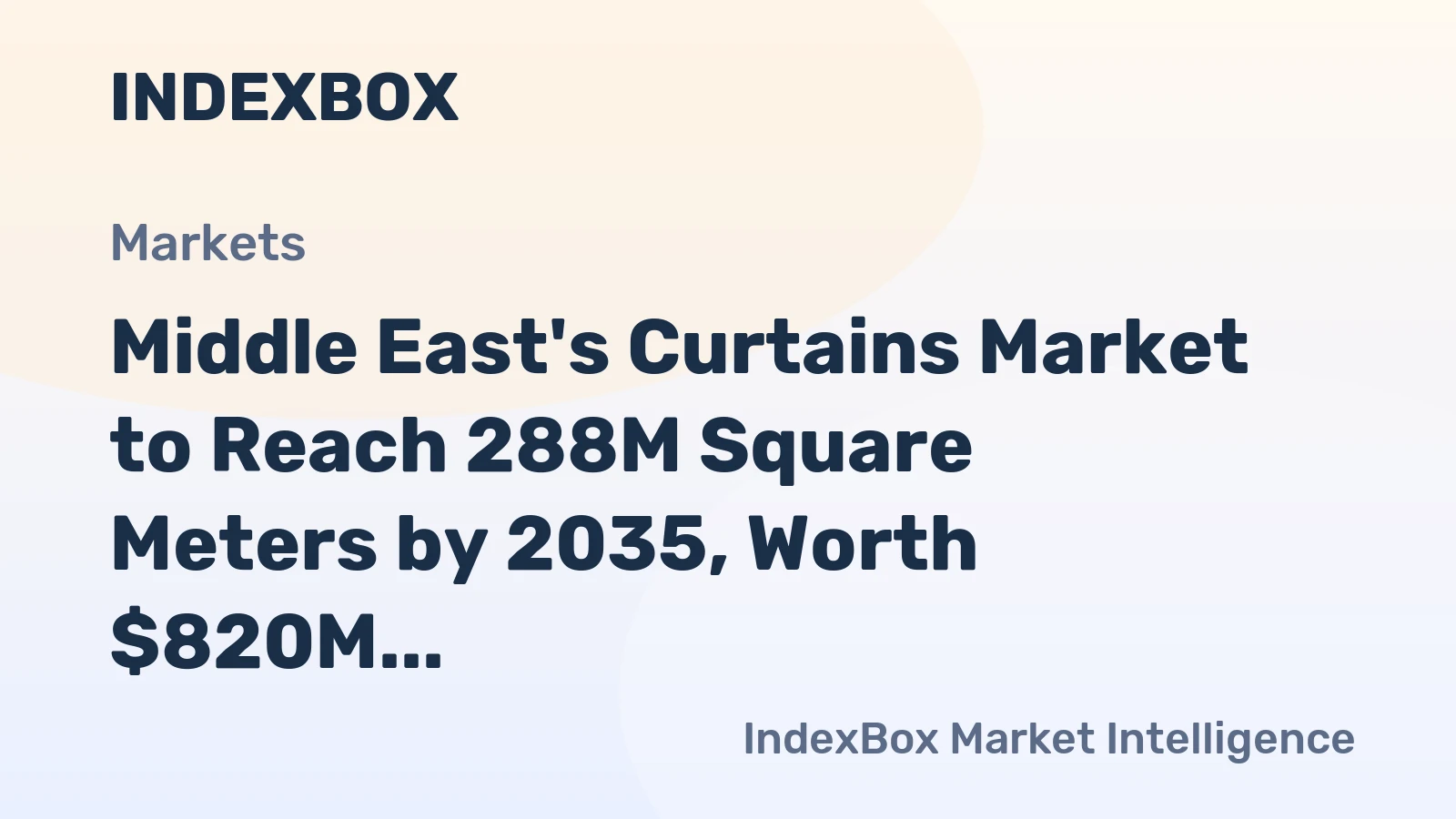 Middle East's Curtains Market to Reach 288M Square Meters by 2035, Worth $820M