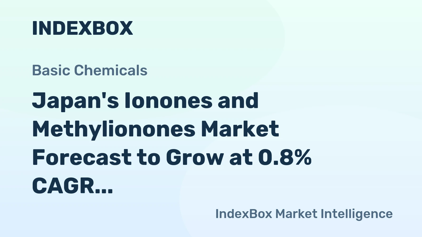 Japan's Ionones and Methylionones Market Forecast to Grow at 0.8% CAGR Through 2035