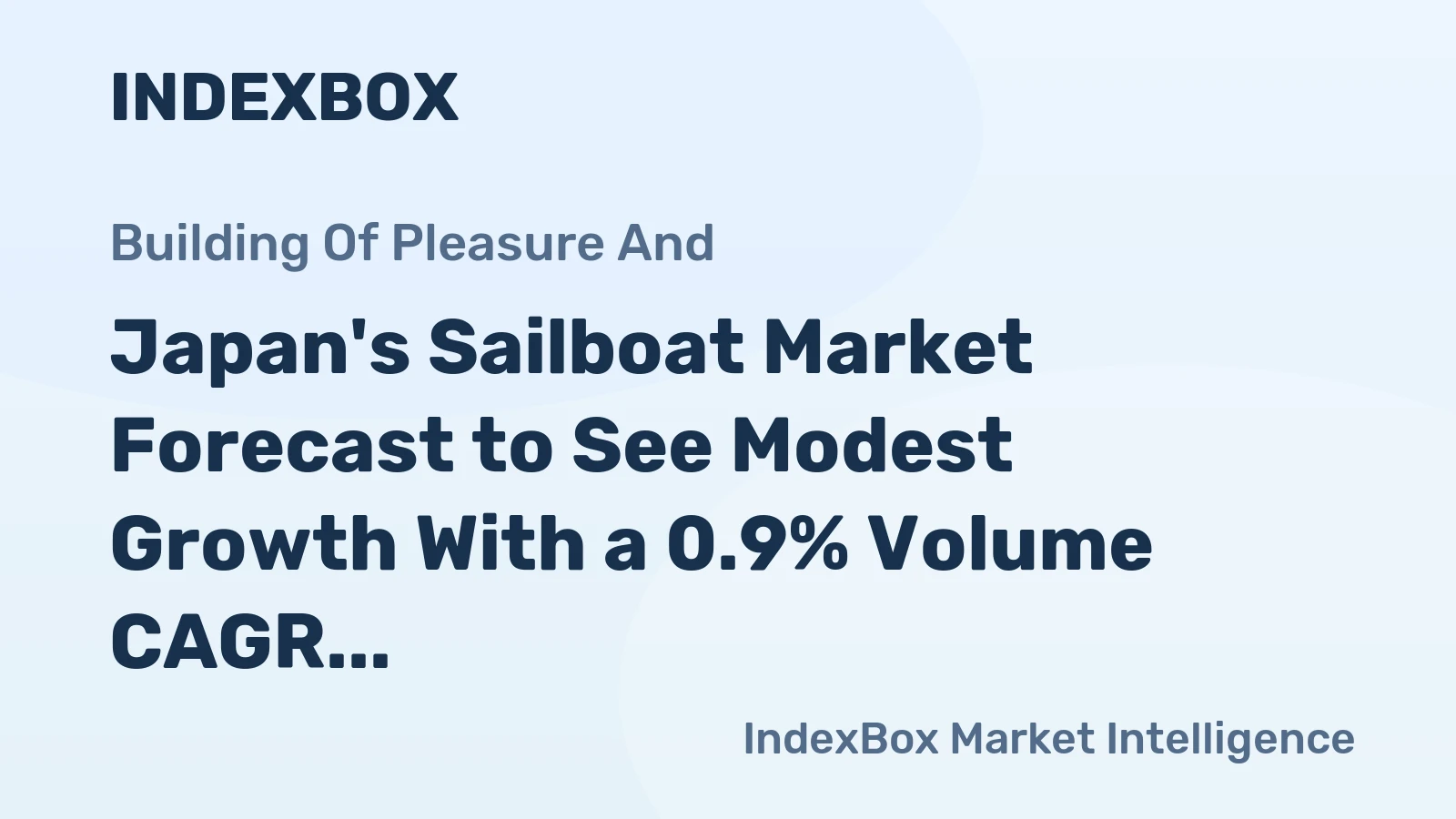 Japan's Sailboat Market Forecast to See Modest Growth With a 0.9% Volume CAGR Through 2035