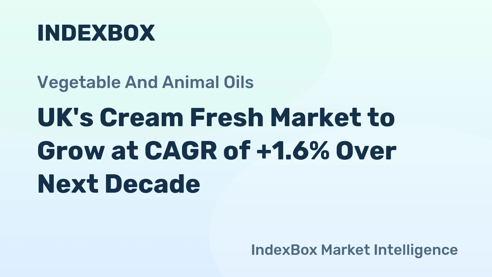 UK's Cream Fresh Market to Grow at CAGR of +1.6% Over Next Decade
