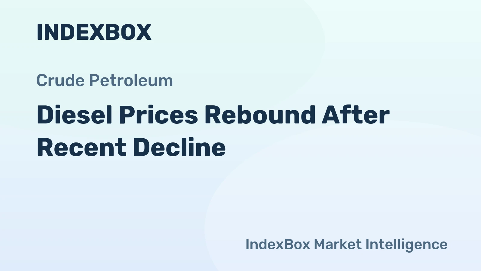 Diesel Prices Rebound After Recent Decline