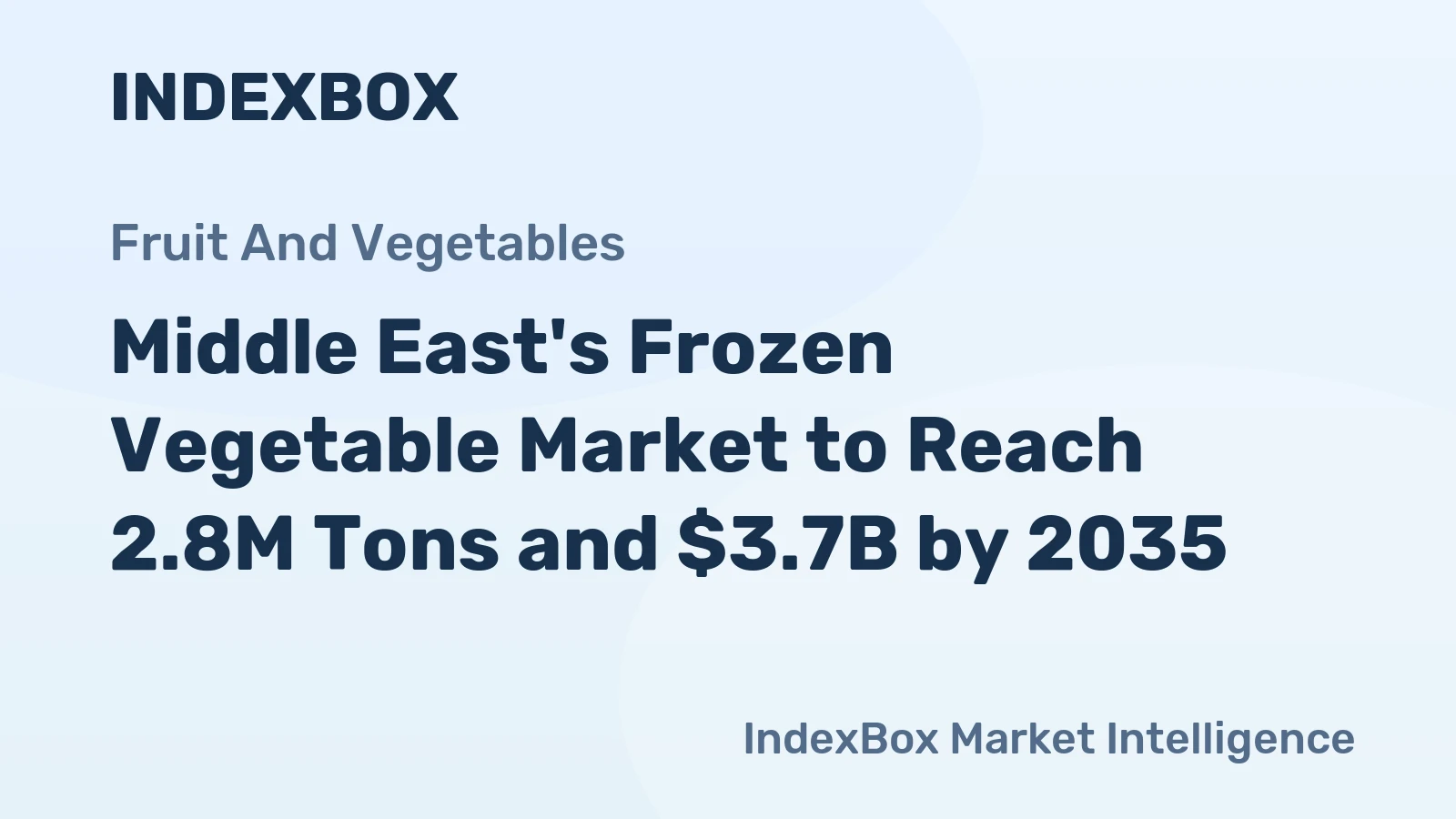 Middle East's Frozen Vegetable Market to Reach 2.8M Tons and $3.7B by 2035