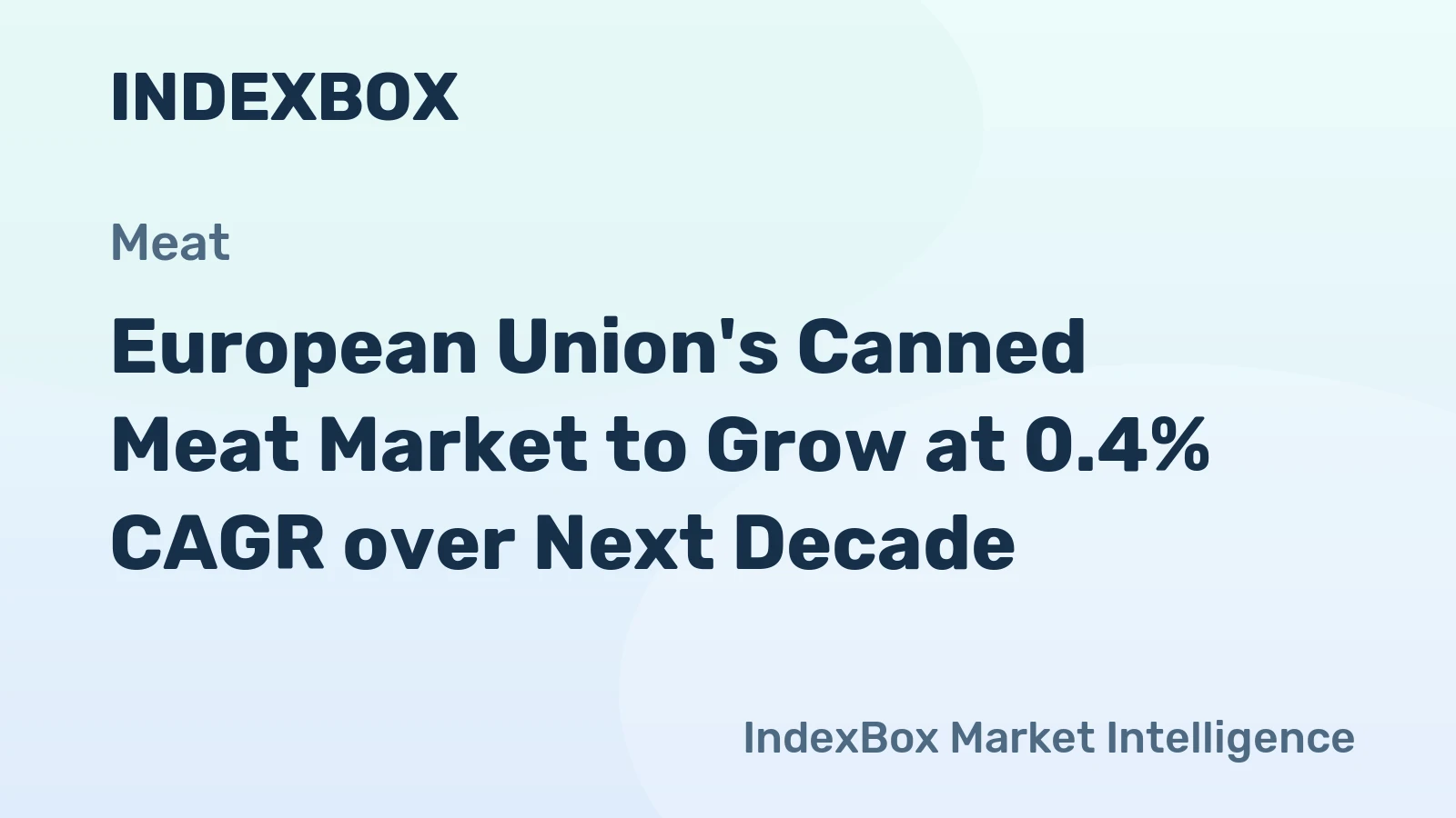 European Union's Canned Meat Market to Grow at 0.4% CAGR over Next Decade