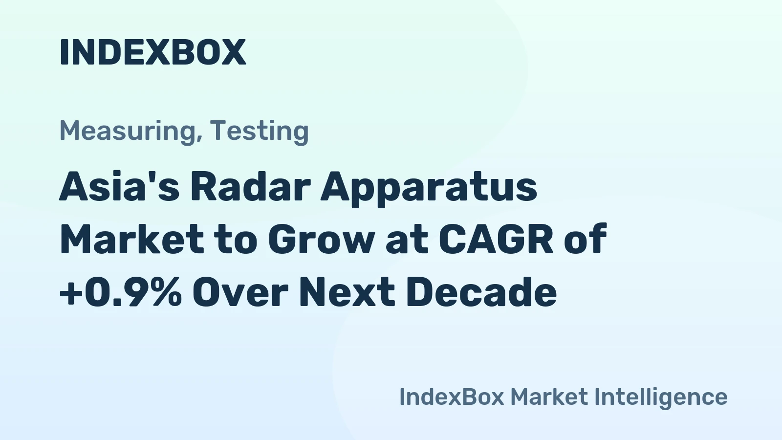 Asia's Radar Apparatus Market to Grow at CAGR of +0.9% Over Next Decade