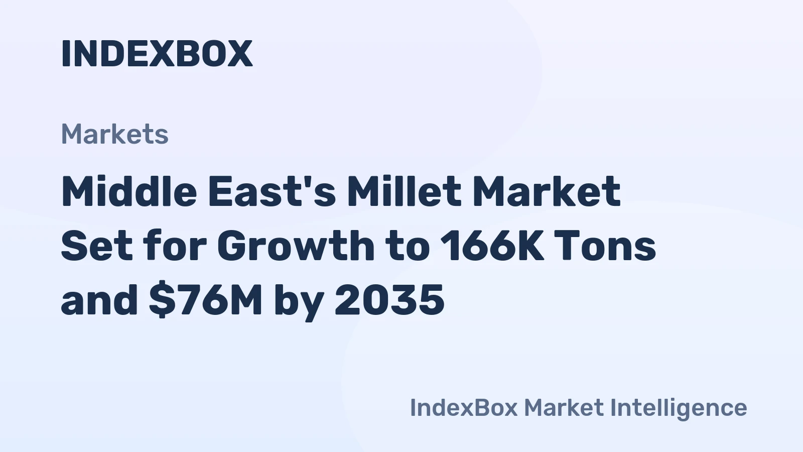 Middle East's Millet Market Set for Growth to 166K Tons and $76M by 2035