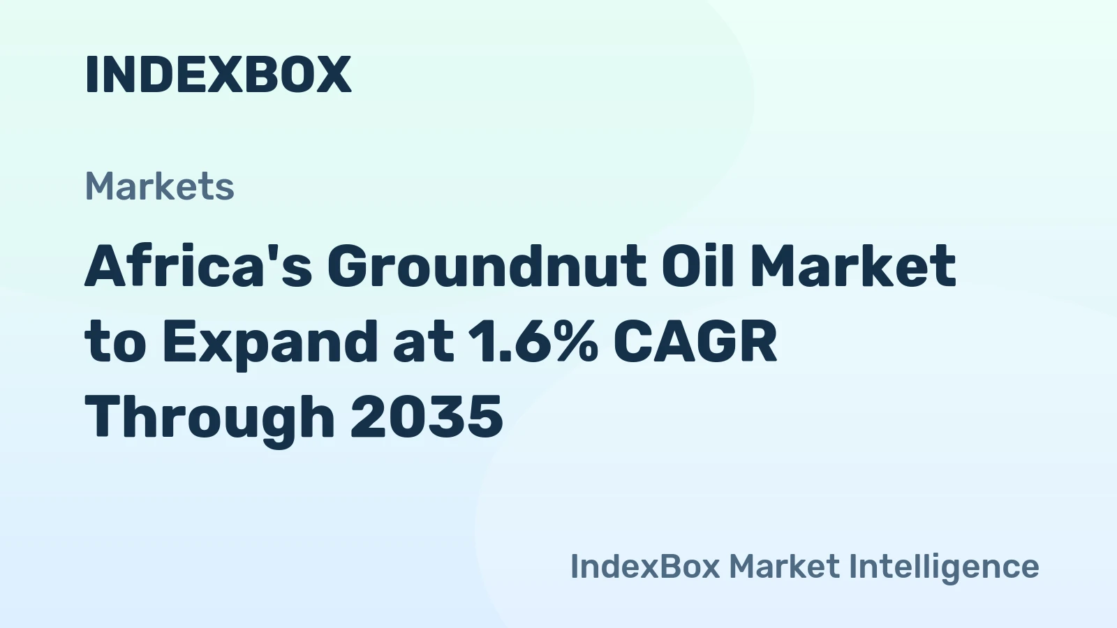 Africa's Groundnut Oil Market to Expand at 1.6% CAGR Through 2035