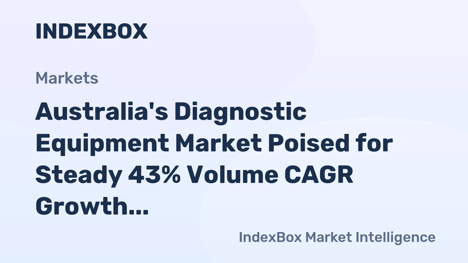Australia's Diagnostic Equipment Market Poised for Steady 43% Volume CAGR Growth Through 2035