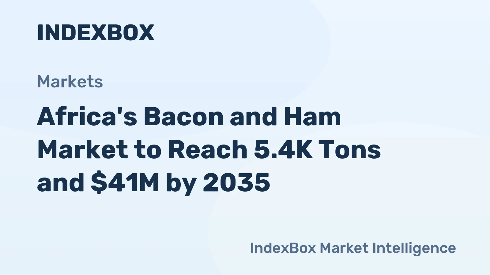 Africa's Bacon and Ham Market to Reach 5.4K Tons and $41M by 2035