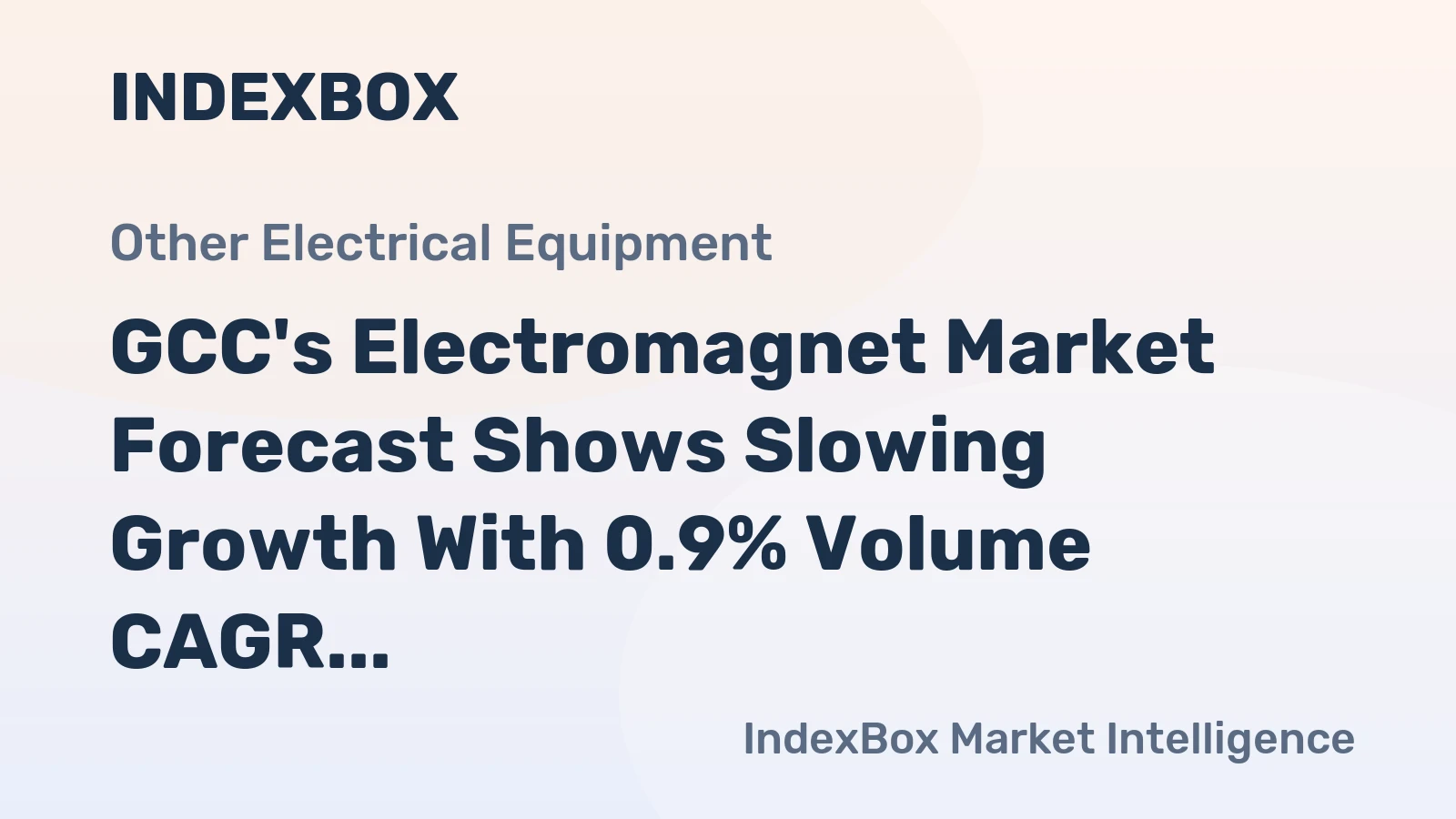 GCC's Electromagnet Market Forecast Shows Slowing Growth With 0.9% Volume CAGR Through 2035