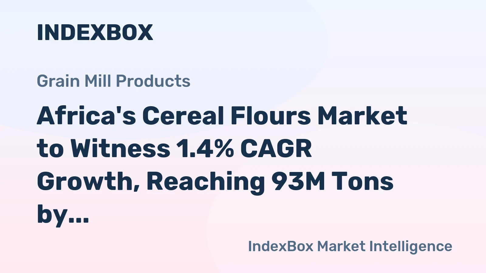 Africa's Cereal Flours Market to Witness 1.4% CAGR Growth, Reaching 93M Tons by 2035
