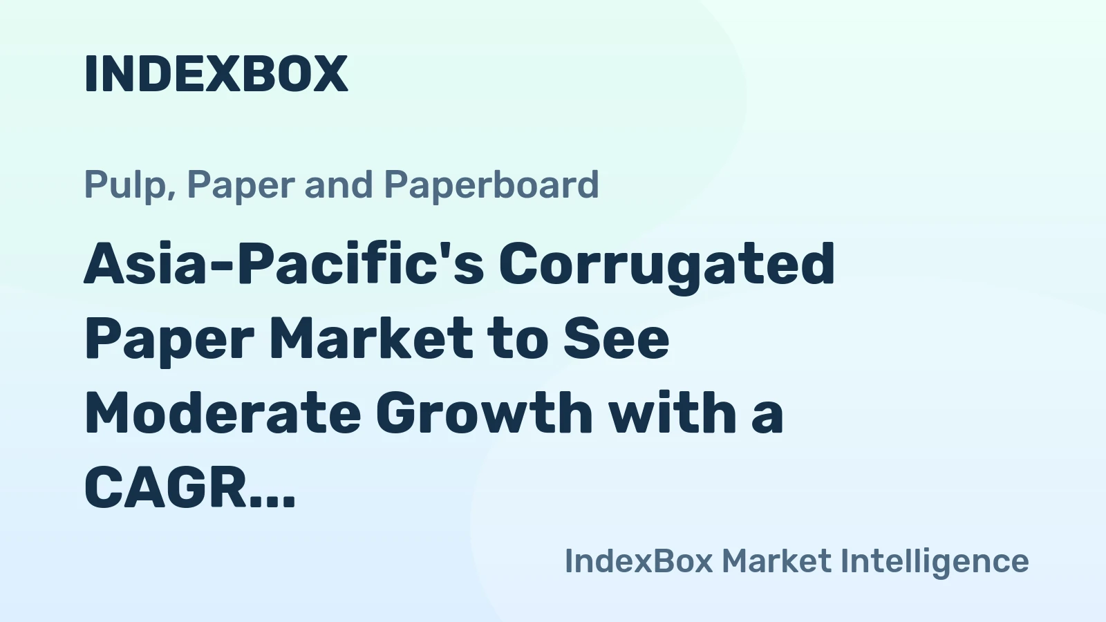 Asia-Pacific's Corrugated Paper Market to See Moderate Growth with a CAGR of +1.4% by 2035