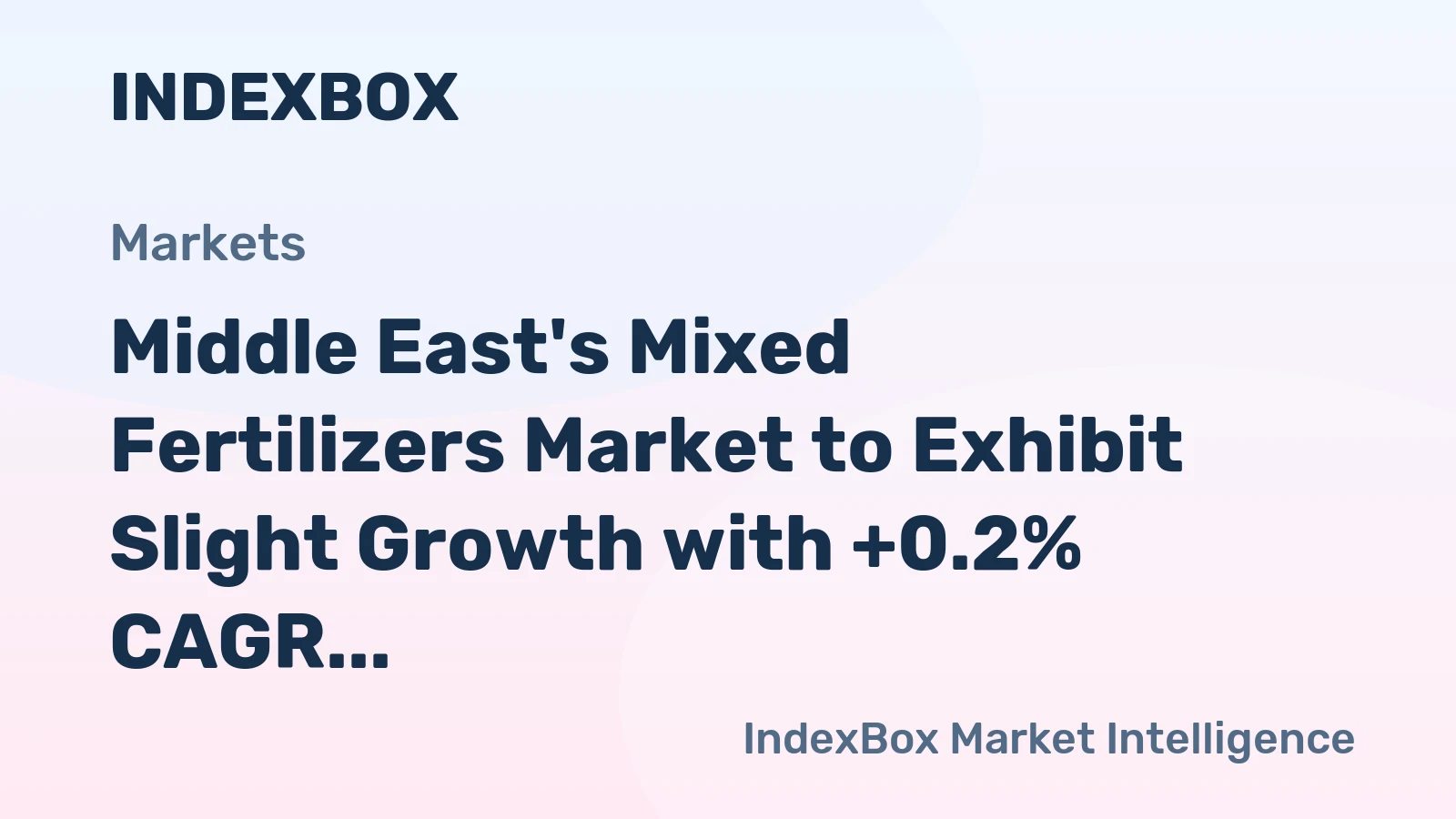 Middle East's Mixed Fertilizers Market to Exhibit Slight Growth with +0.2% CAGR through 2035