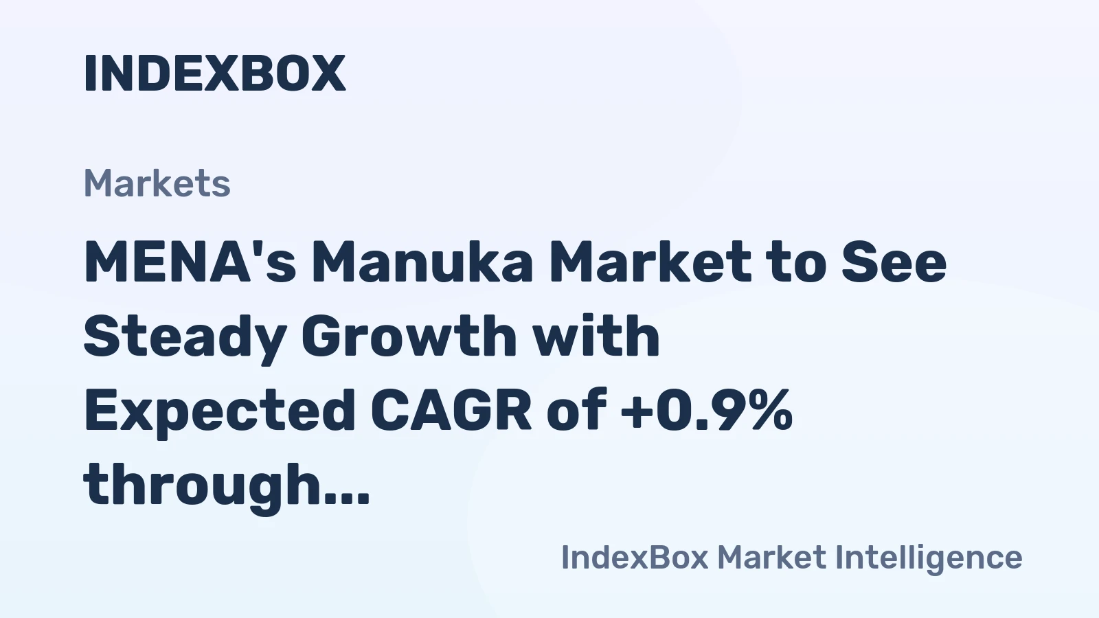 MENA's Manuka Market to See Steady Growth with Expected CAGR of +0.9% through 2035