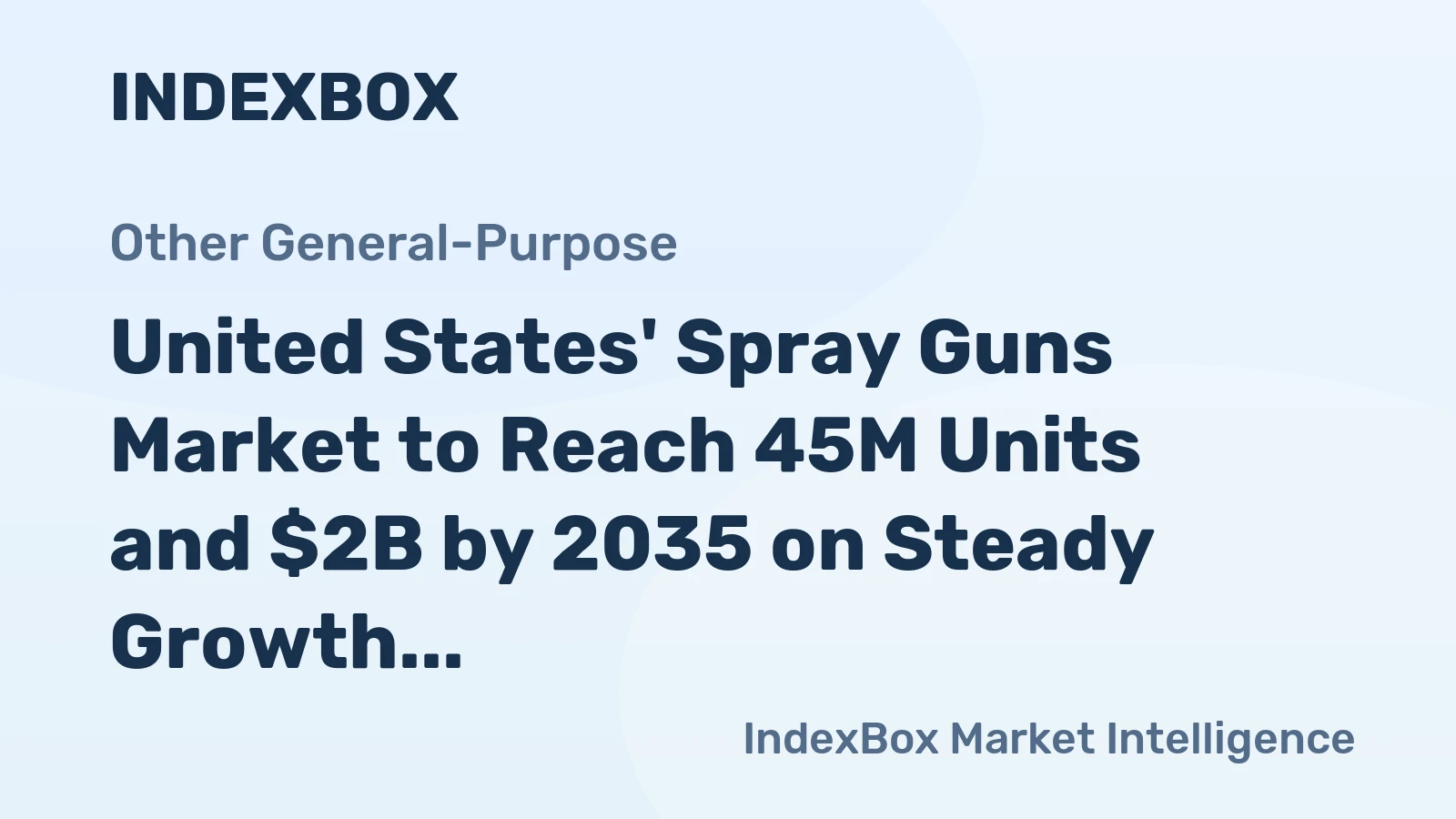 United States' Spray Guns Market to Reach 45M Units and $2B by 2035 on Steady Growth Trajectory