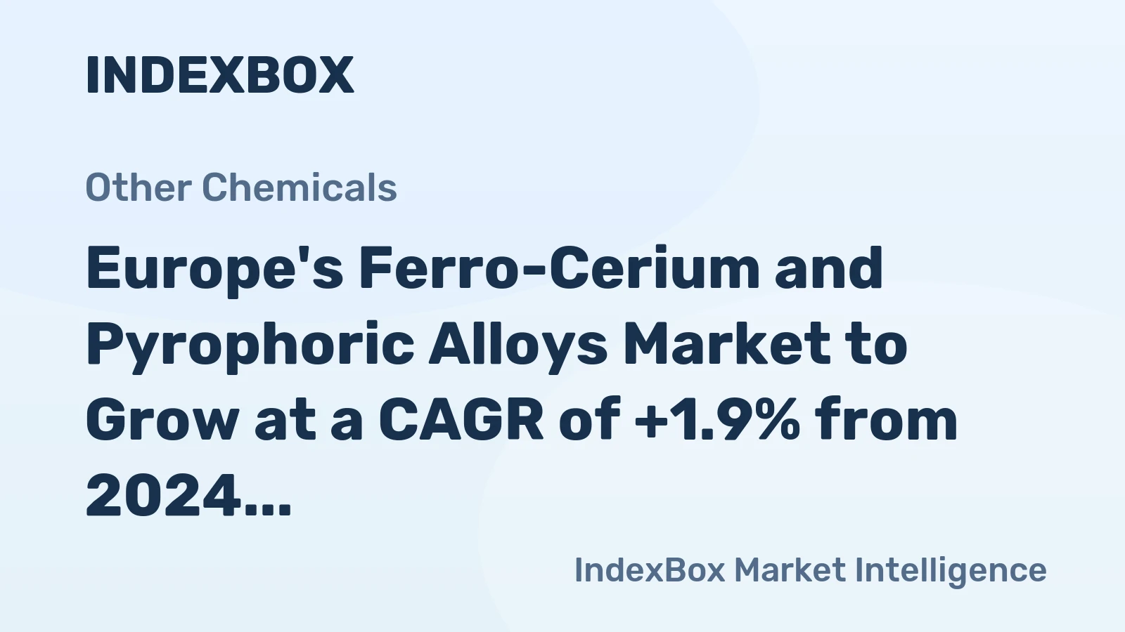 Europe's Ferro-Cerium and Pyrophoric Alloys Market to Grow at a CAGR of +1.9% from 2024 to 2035
