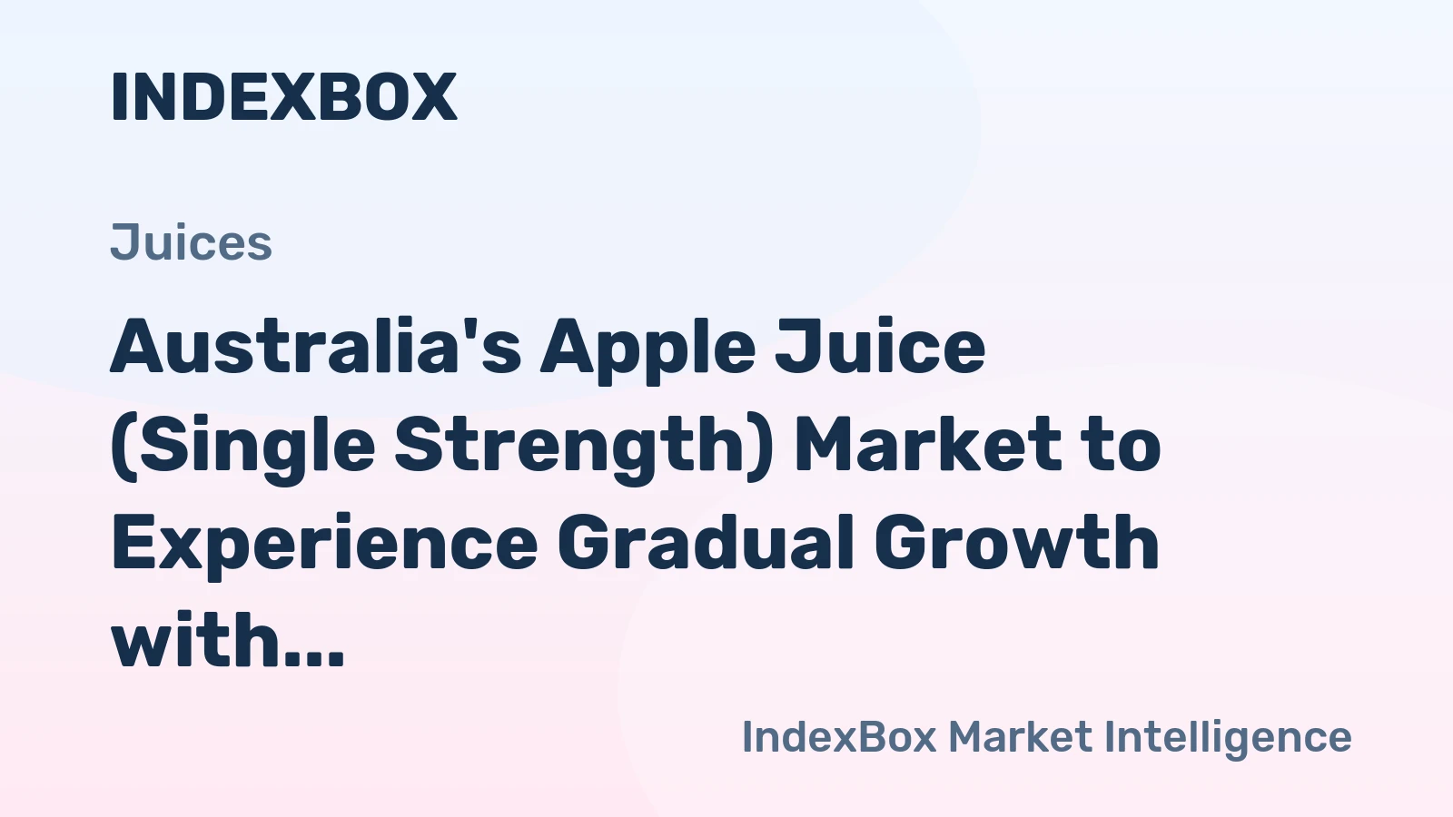 Australia's Apple Juice (Single Strength) Market to Experience Gradual Growth with +0.2% CAGR by 2035