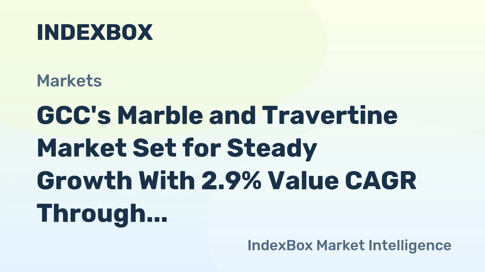 GCC's Marble and Travertine Market Set for Steady Growth With 2.9% Value CAGR Through 2035