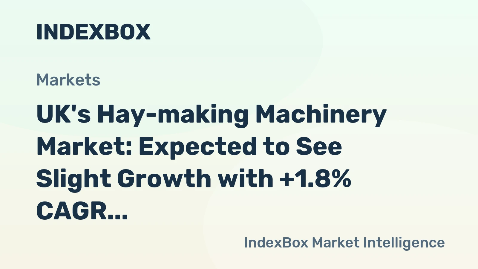 UK's Hay-making Machinery Market: Expected to See Slight Growth with +1.8% CAGR in Volume by 2035
