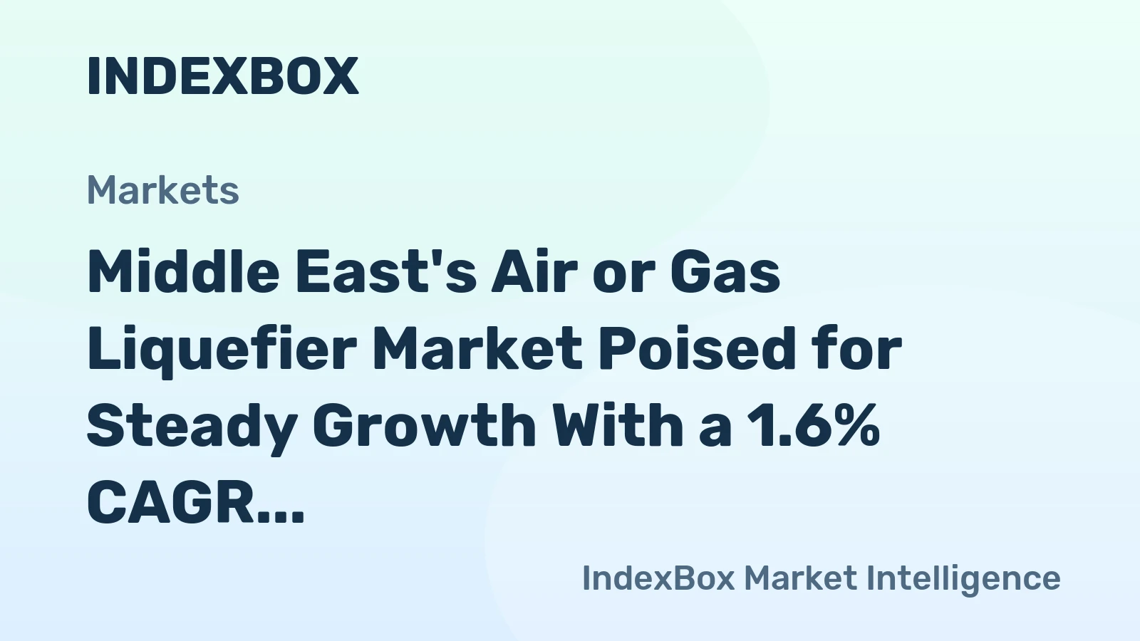 Middle East's Air or Gas Liquefier Market Poised for Steady Growth With a 1.6% CAGR in Value