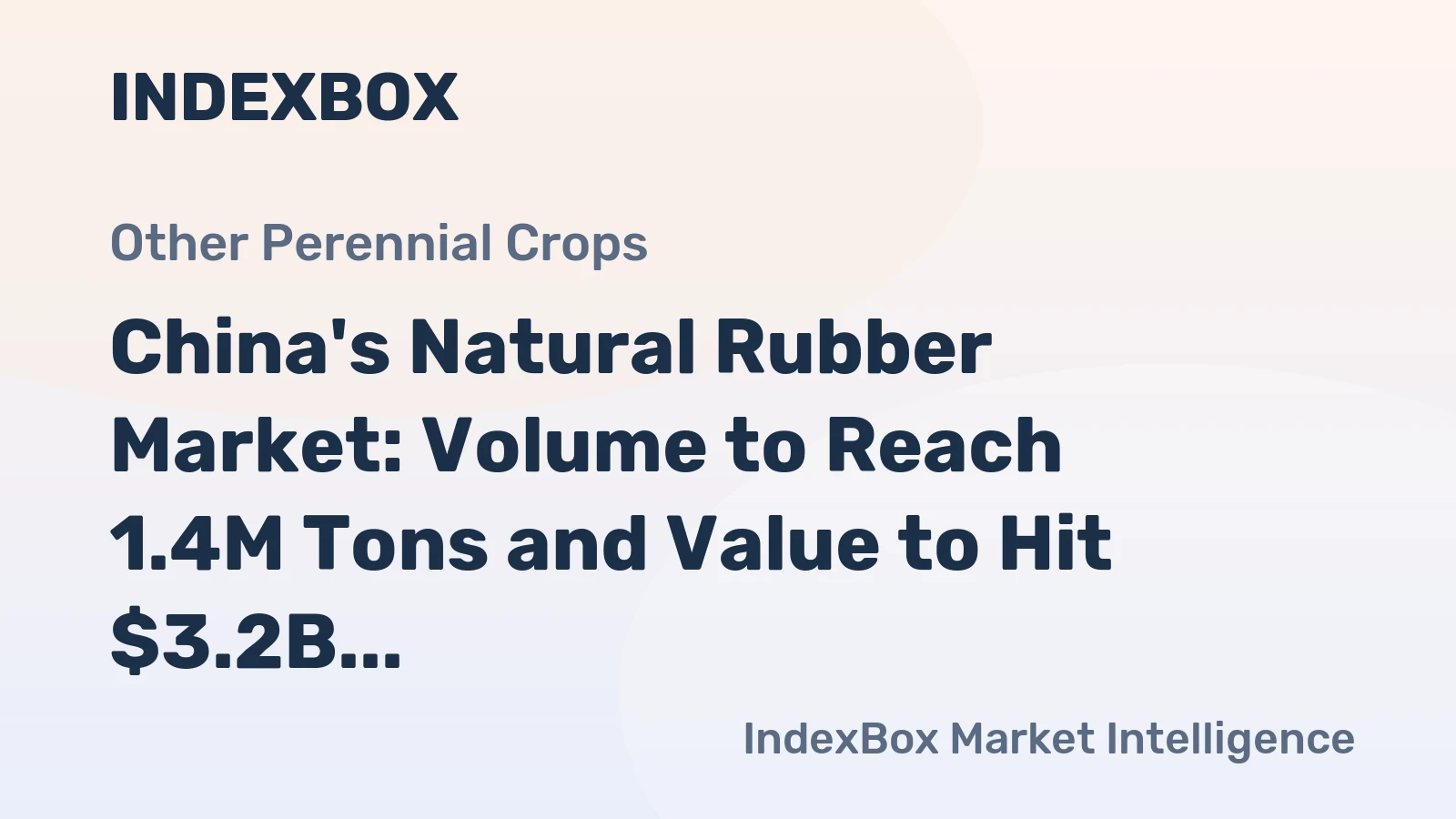 China's Natural Rubber Market: Volume to Reach 1.4M Tons and Value to Hit $3.2B by 2035