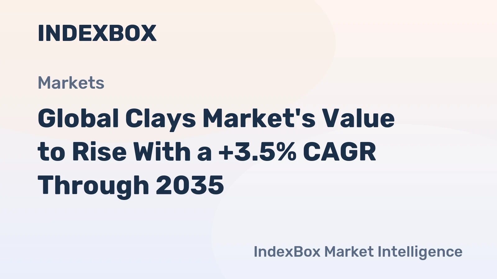 Global Clays Market's Value to Rise With a +3.5% CAGR Through 2035