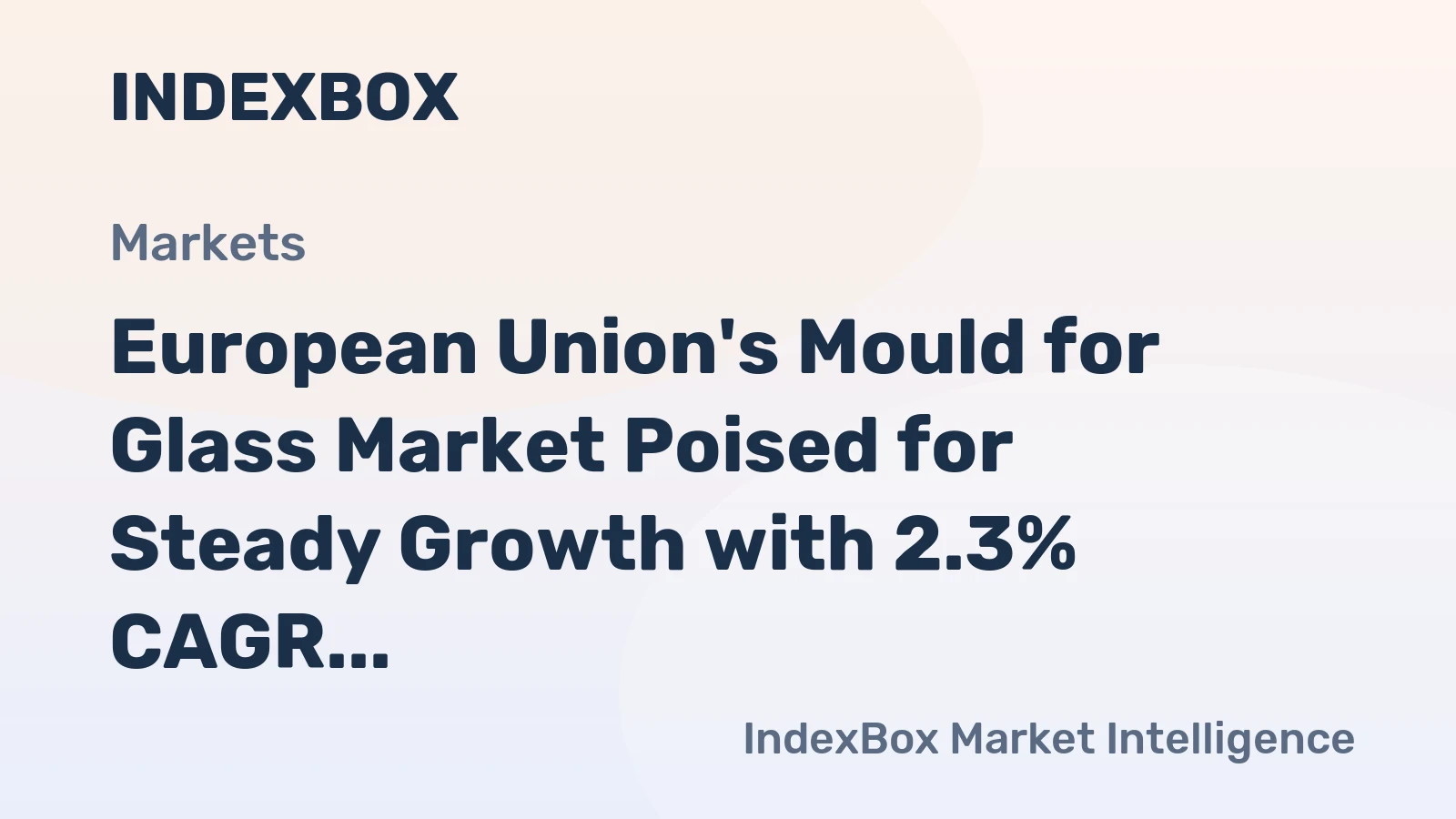 European Union's Mould for Glass Market Poised for Steady Growth with 2.3% CAGR