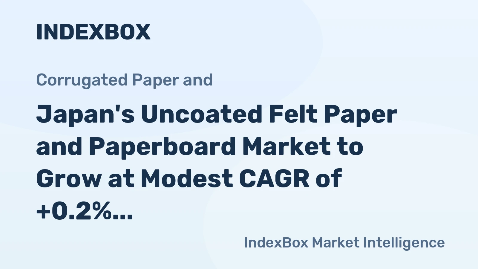 Japan's Uncoated Felt Paper and Paperboard Market to Grow at Modest CAGR of +0.2% Through 2035