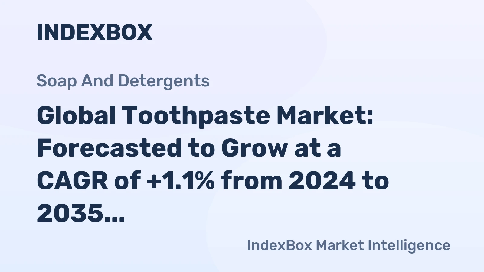 Global Toothpaste Market: Forecasted to Grow at a CAGR of +1.1% from 2024 to 2035