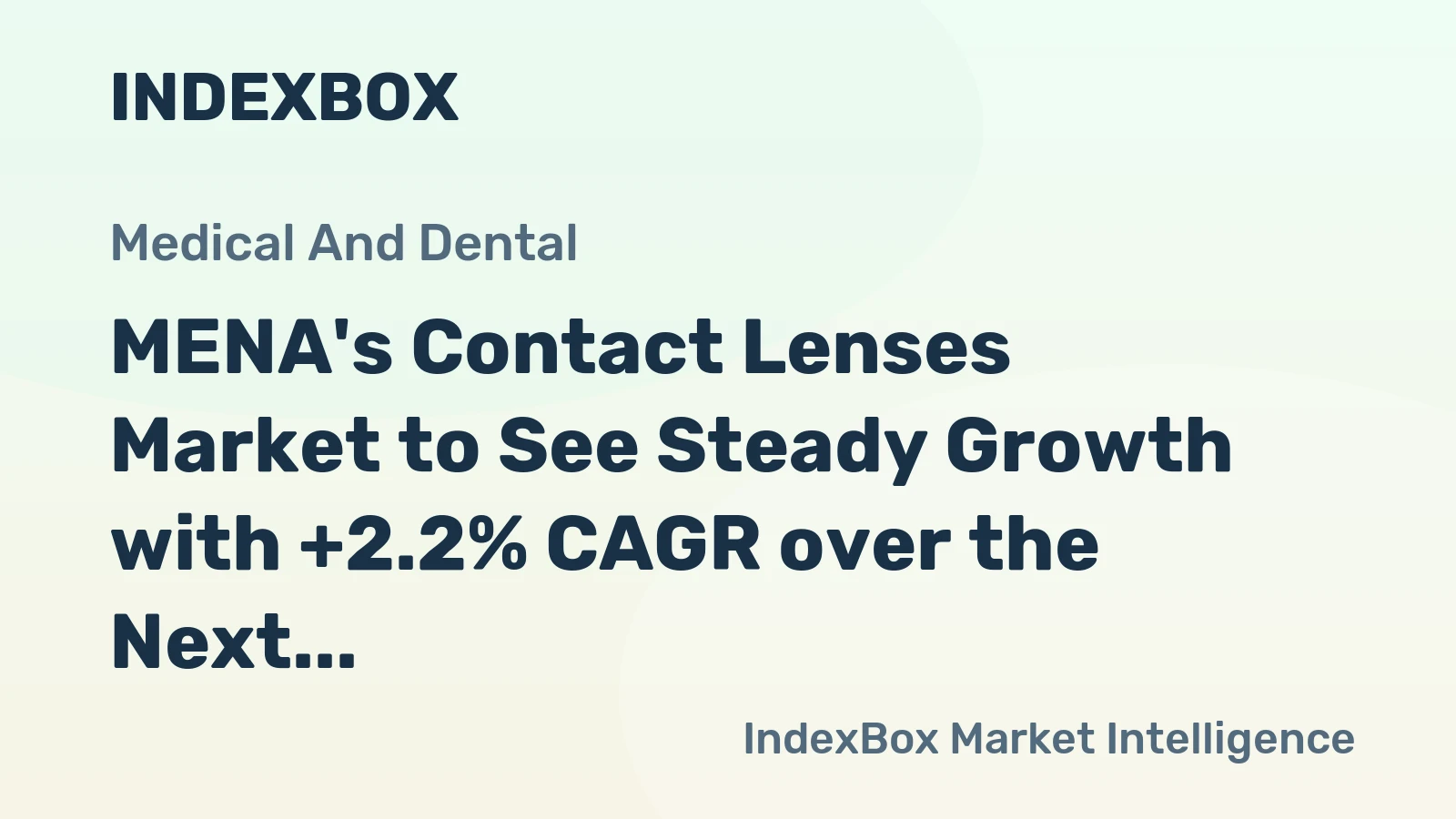 MENA's Contact Lenses Market to See Steady Growth with +2.2% CAGR over the Next Decade