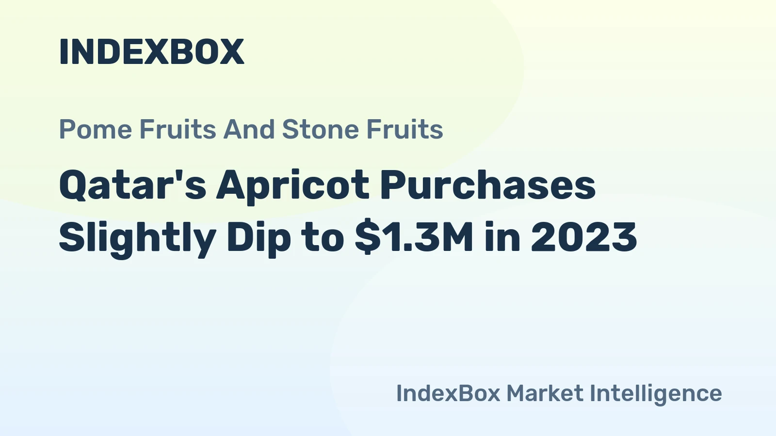 Qatar's Apricot Purchases Slightly Dip to $1.3M in 2023